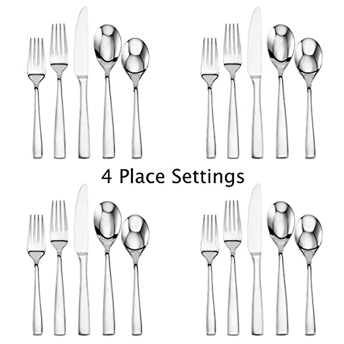 Mikasa Delano 20-Piece Stainless Steel Flatware Set