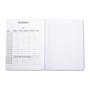 Amazon Basics College Ruled Composition Notebook, 100 Sheet, Assorted Marble Colors, 4-Pack