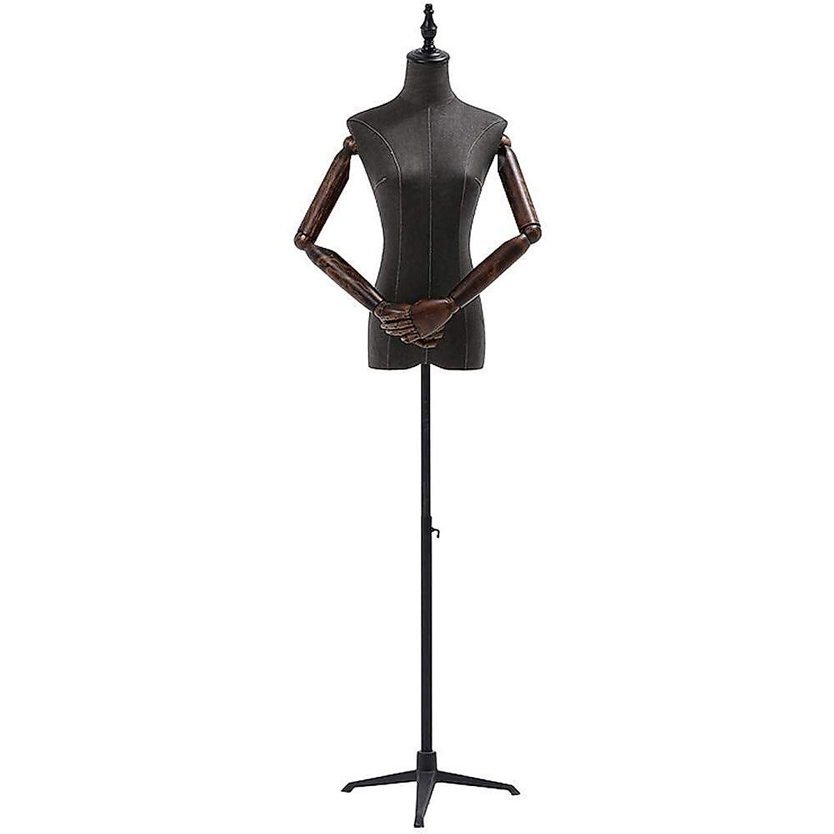 Mannequin Torso Mannequin Dress Form Torso Female Tailors Dummy Mannequin Dressmakers Dummies Display Bust Wood Arm Active Suitable for Apparel Jewelry Display Stand (C Small)