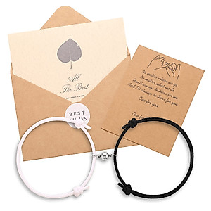 MHnicesoul Magnetic mutual attraction couple bracelet set, Men and Women Valentine's Day Gifts, for boyfriend and girlfriend, eternal love vow, Adjustable