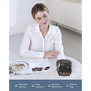 CINCOM Hand Massager - Cordless Hand Massager with Heat and Compression for Arthritis and Carpal Tunnel(FSA or HSA Eligible)(Black)