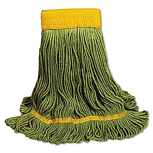Boardwalk 1200LEA EcoMop Looped-End Mop Head, Recycled Fibers, Large Size, Green