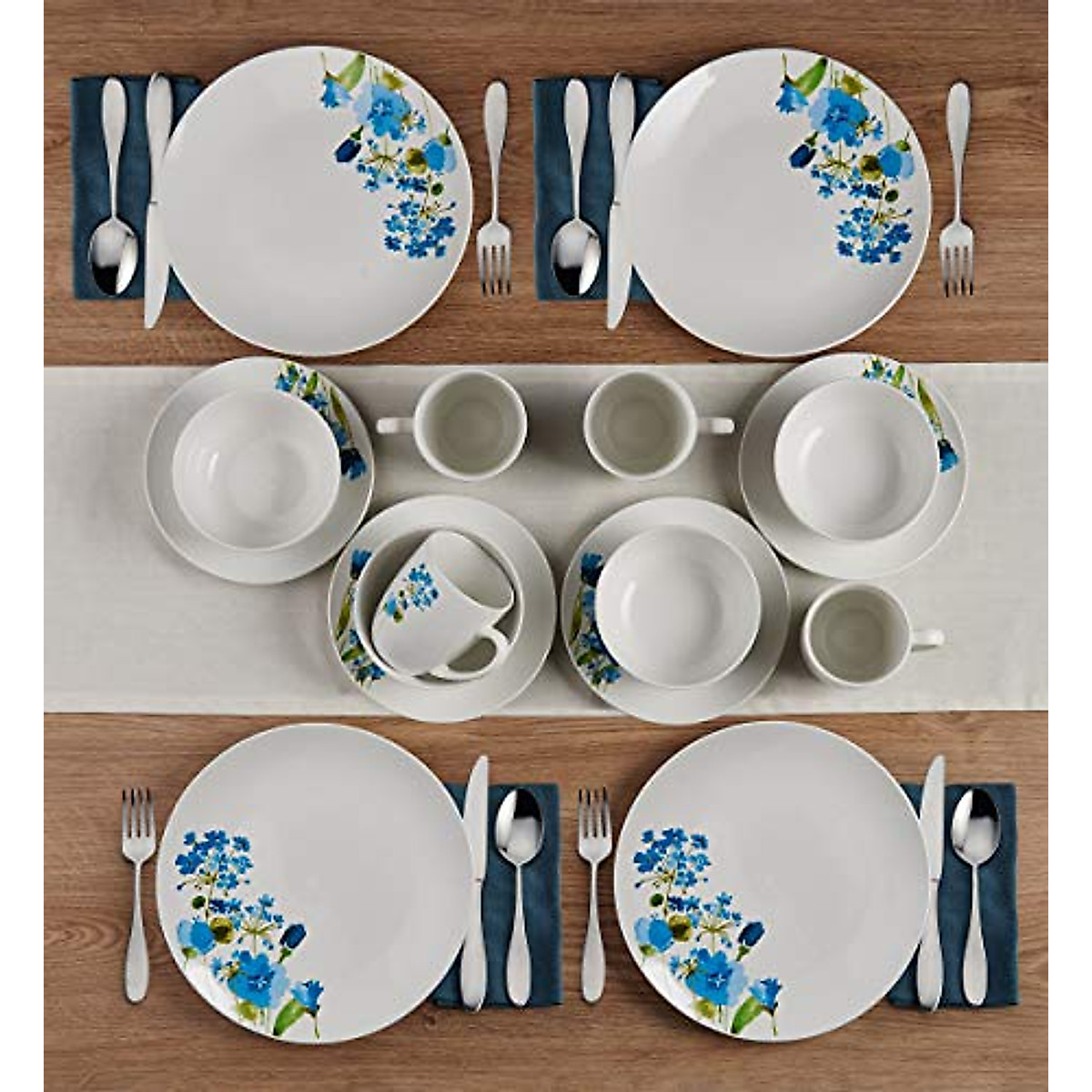 Studio Nova Painted Wildflowers 16-Piece Dinnerware Set, Service for 4