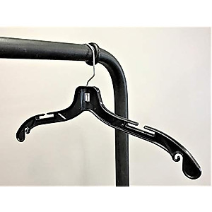 NAHANCO 2405 Plastic Dress Hanger, Jumbo Weight, 17", Black (Pack of 100)