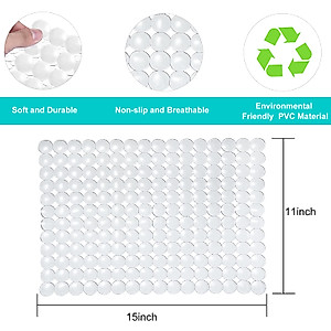 Coopay 2 Pack Kitchen Sink Mat Plastic Sink Protect Mat PVC Eco-Friendly Kitchen Adjustable Stainless Steel/Porcelain Dish Drying Pad Sink Protector for Bottom of Kitchen Sink, 15 x 11 Inches (Clear)