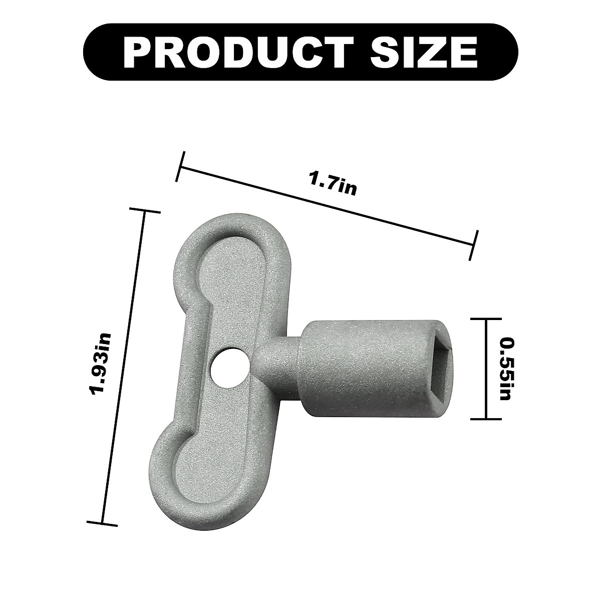 Aulpq 5/16 in Sillcock Key, 80132, Water Key, Water Spigot Key, Water Shut Off Key, Outdoor Faucet Handle,-4 Pcs.