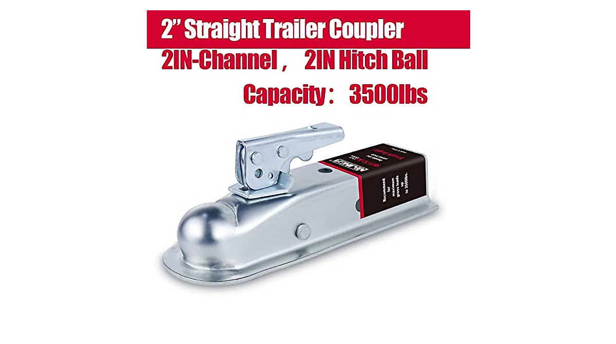 Durable 2" Trailer Coupler - 3500 LBS Load Capacity