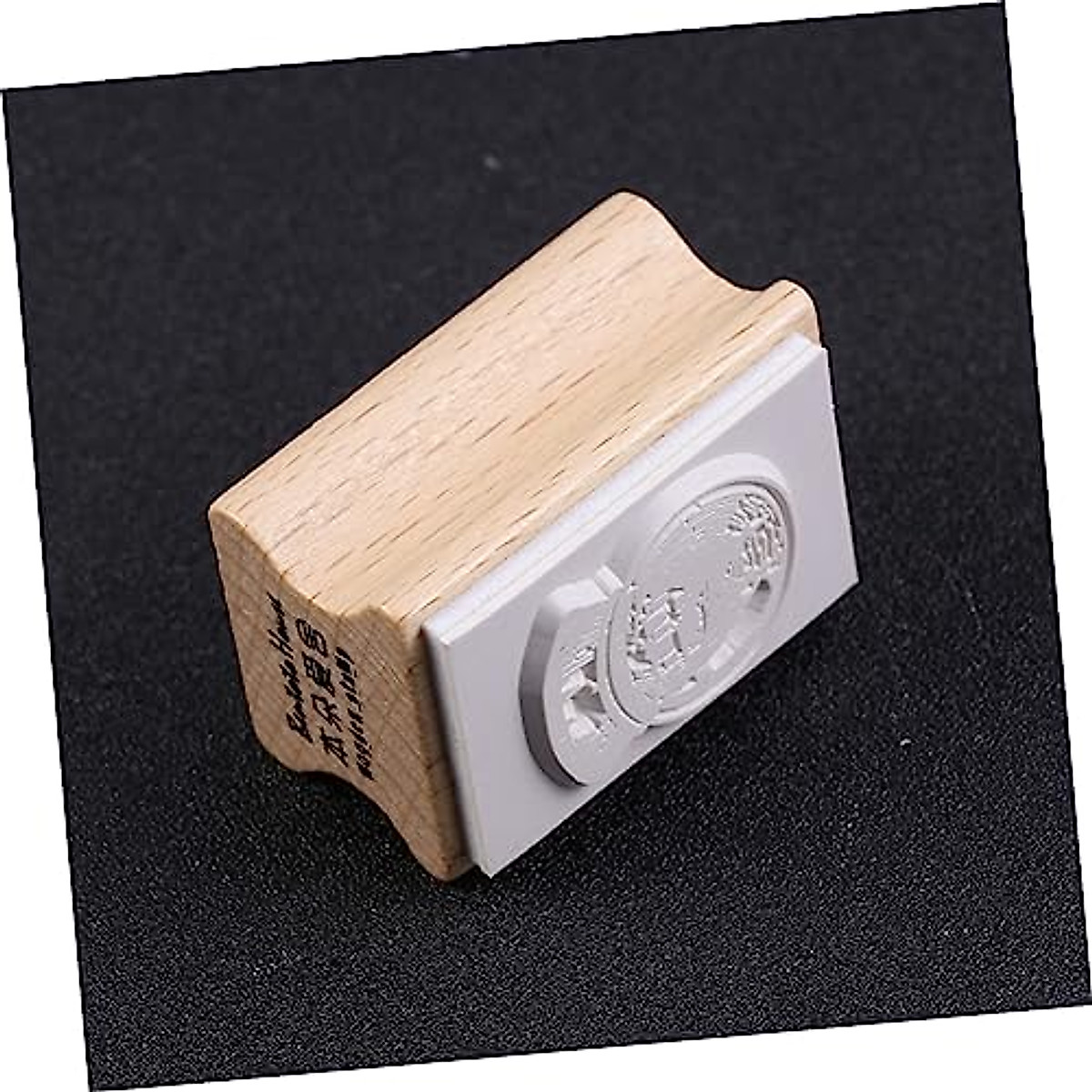 EXCEART Christmas Craft Stamp 2pcs Holiday Stamp Letter Crafts Stampers Wooden Stamper Stampers Party Favors Seal Die Christmas Party Favors Xmas Stamp