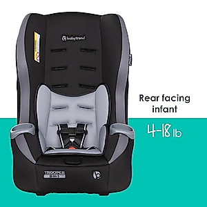 Baby Trend Trooper 3-in-1 Convertible Car Seat, Dash Black