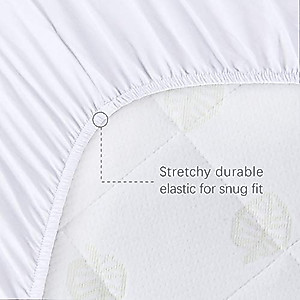 Waterproof Bassinet Mattress Pad Cover Compatible with Chicco LullaGo Anywhere Portable Bassinet, 2 Pack, Ultra Soft Viscose Made from Bamboo Terry Surface