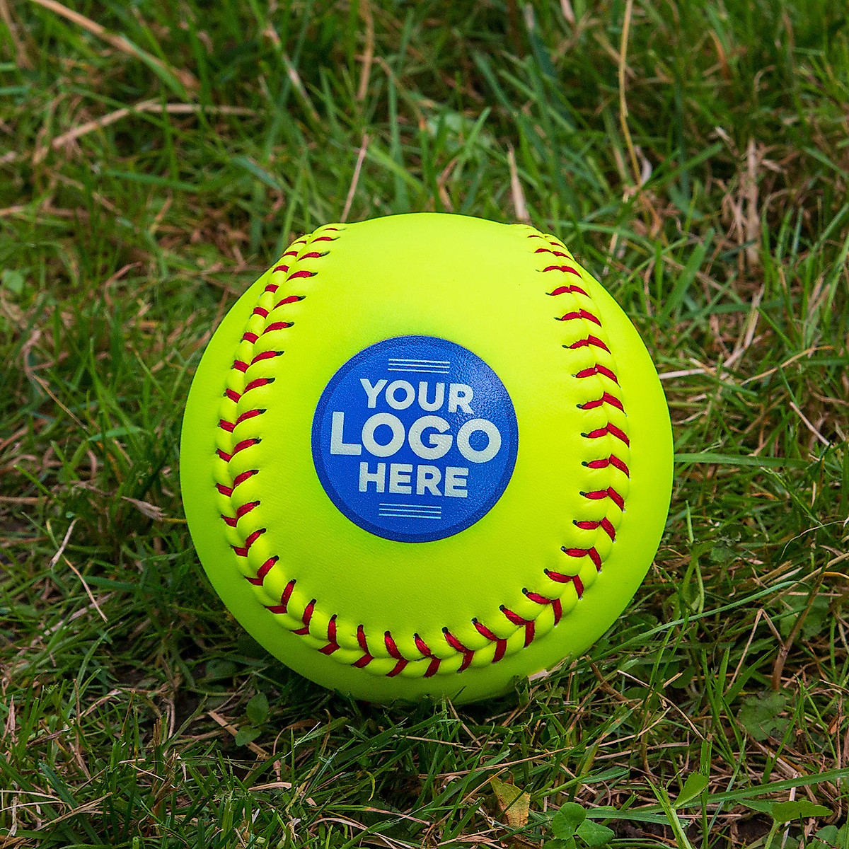 Personalized Yellow Softball Printed Gift, Custom Practice Softball Best Gift - Official Size- Use Your Photo or Logo Softball Birthday Gift Holiday Present for The Best Dad or Family