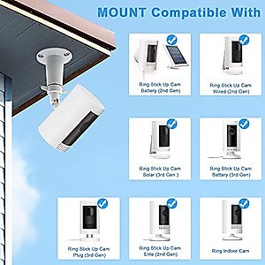 (4 Pack, Metal), BFYTN Security Camera Metal Wall/Ceiling Mount, Adjustable Indoor/Outdoor Mount Compatible with Arlo, Arlo Pro 2 3, Arlo Ultra Others -Replacement Mount for Ring Stick Up Cam Battery