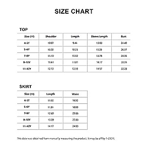 Queenstyle Girl Clothes Size 8 Little Girls Clothes Kids Girls Outfits Size 7 Girls Clothing Girls Clothes Girls Skirt Set