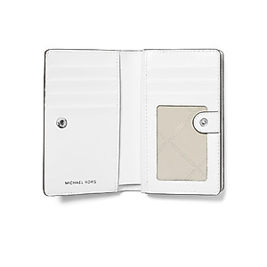 Michael Kors Women's Medium Snap Zip Around Wallet, Optic White