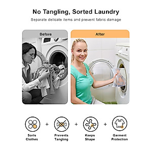 Anyongora 3Pcs Long-Lasting Mesh Laundry Bags (15.7x19.6 Inches) - Protects Delicates, Fine Mesh, Reusable Laundry Bag for Delicates, Laundry Bags Mesh Wash Bags for Home, Travel, Dorm, Gym