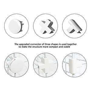 C&AHOME Wire Cube Storage, Wire Grids Organizer Unit with Large and Small Dividers, Metal C Grids Shelving, Storage Bins, Ideal for Closet Cabinet, Bedroom, Living Room, Office, Dormitory, White