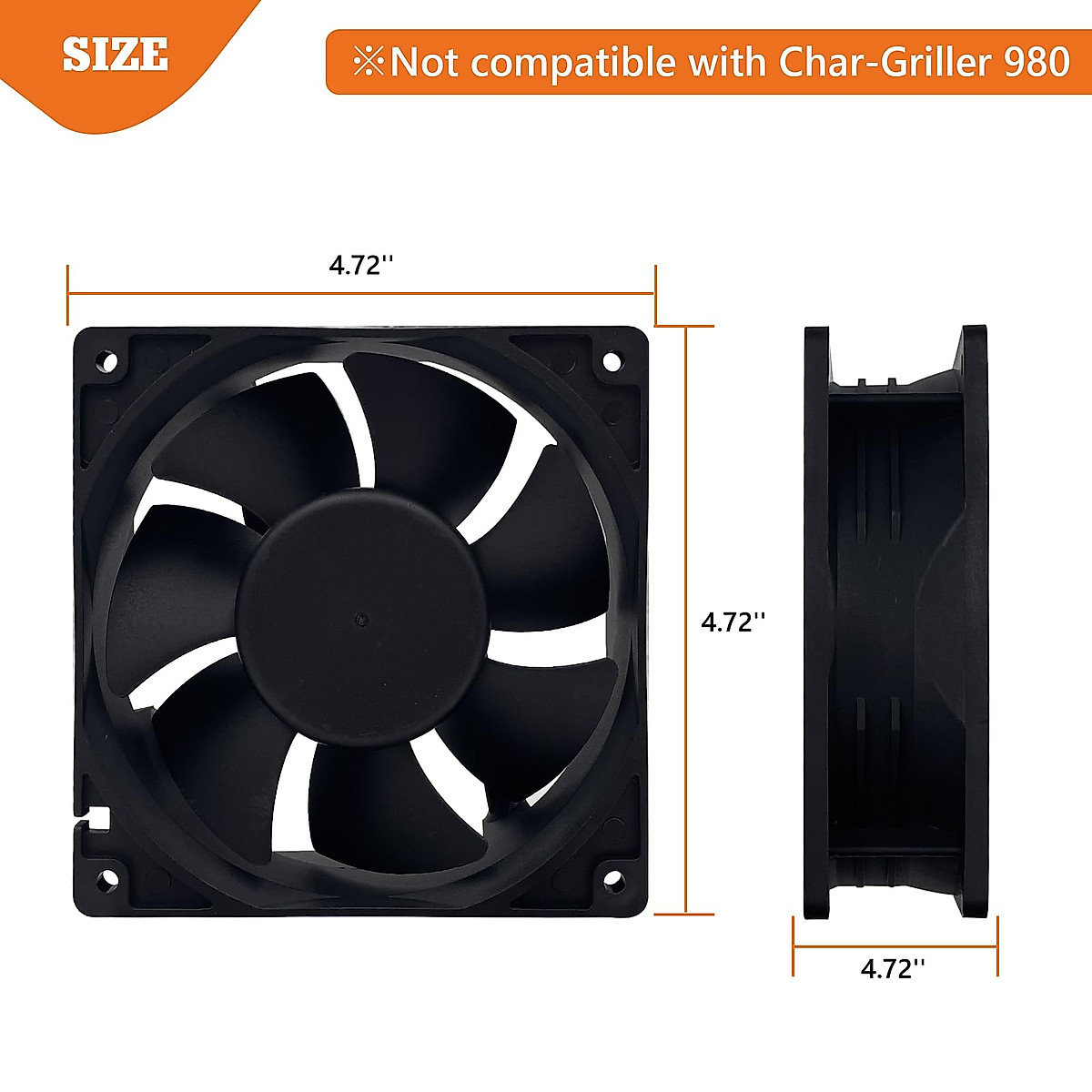 Replacement Part 9904190040 for Masterbuilt Fan Kit, Compatible with Masterbuilt Gravity Series 560/800/1050 XL Digital Charcoal Grill + Smokers