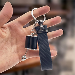 Auto Part Model Gearbox Keychain, Mini Gear Shift Stick Keyring, Cool Car Gear Shifter Keychain, Car Key Accessories (black)