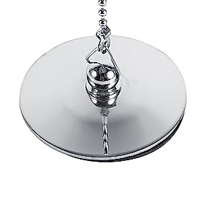 Kitchen Sink, Asixx Chrome Kitchen Sink Bathroom Bathtub Drain Cover Stopper Solid Metal Waste Plug With Chain