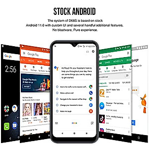 KXD D68S Smartphone Unlocked | 4000mAh Battery | 6.088” Full-Screen Display | 32GB (128GB Extended) | 8MP Dual Camera | Dual SIM Card Cell Phone | Black