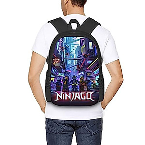 MILX Ninja Anime Multi-Functional Backpack Laptop Shoulder Bag Backpack With Adjustable Strap Casual High Capacity 17 Inch Daypack Gifts