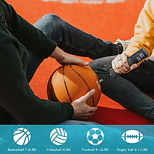 Motorenbau Electric Ball Pump,Smart Air Pump Portable Fast Ball Inflation Accurate Pressure Gauge and Digital LCD Display for Basketball Football Soccer Volleyball (2 Pin and 1 Spout)