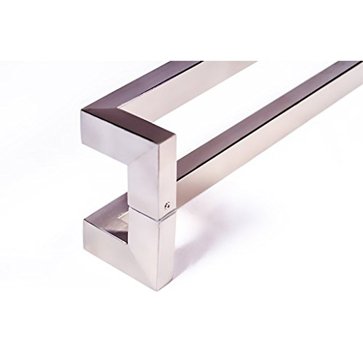 48 Inch Square Rectangle Flat Shape Stainless Steel Modern Contemporary Entry Door Handle Bar Pull Shower Glass Sliding Barn Door Entrance Interior Exterior Door Pull Push Brush Nickel Satin Finish
