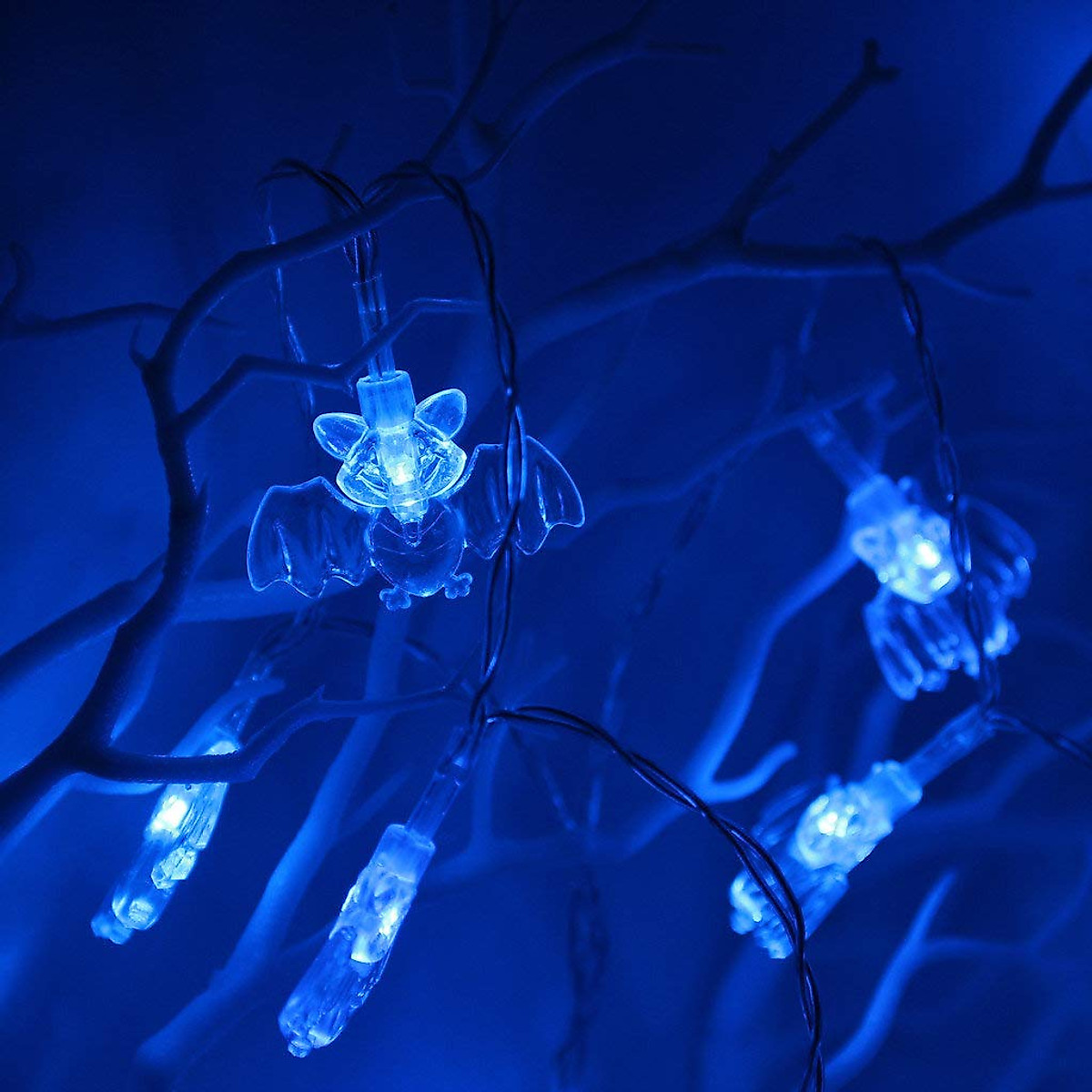 CCOOfhhc Halloween LED String Lights, Pumpkin Bat Ghost Decoration Lights with LED Lights for Indoor/Outdoor Christmas, Party Décor