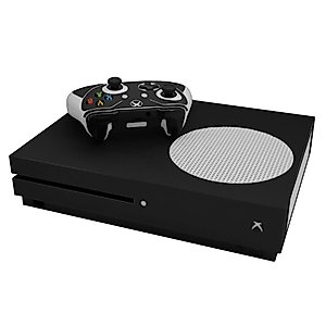 Brushed Black Metal - Air Release Vinyl Decal Mod Skin Kit by System Skins - Compatible with Microsoft Xbox One Slim (XB1 Slim)