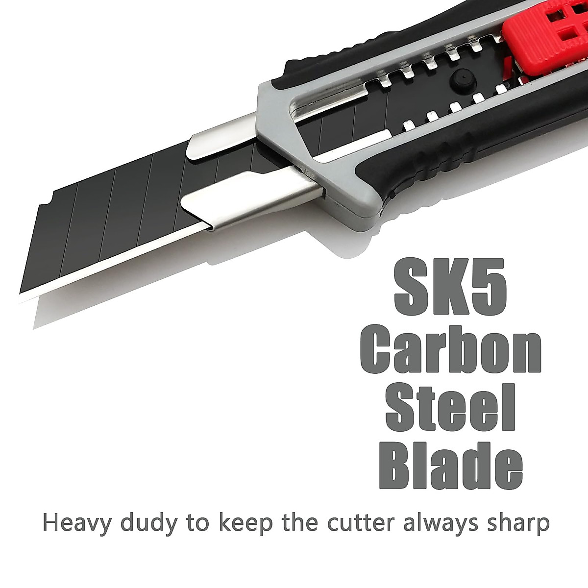 QYQRQF Box Cutter, Heavy Duty Utility Knife Retractable Box Cutter Knife Metal Cutters for Cutting Cardboard Paper Leather Fabric Drywall Rubber Pipes (3pcs)