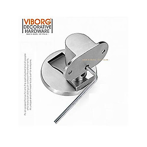 VIBORG Deluxe Solid SUS304 Stainless Steel Casting Adjustable Floor Mount Mounted Magnetic Door Stopper Doorstop Door Stop, RS-40F (1)