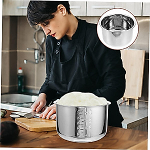 Mikinona Household Electric Cooker Inner Pot Stainless Steel Replacement Pot for Rice Cookers and Pressure Cookers Sturdy and Practical Accessory for Cooking and Meal Prep