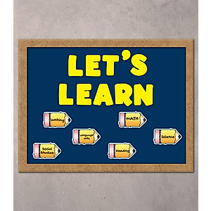 Carson Dellosa Chunky Pencils Cutouts, 36 Pencil Cutouts for Bulletin Board and Classroom Décor, Classroom Cut-Outs for Back to School, Bulletin Board Cutouts, Classroom Cutouts