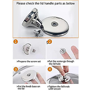 11 In Glass Lid for Frying Pan, Tempered Replacement Cover Compatible with All 11 Inches Cookware for Skillets, Round Cast Iron, Cast Aluminium, Stainless Steel Pans &Pots