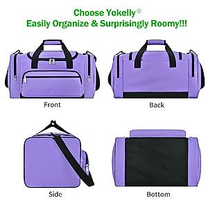 YoKelly Sports Duffel Bag 20 inch for Travel Gym - Purple