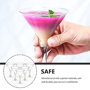 DOITOOL Plastic Martini Glasses Set of 20, Clear Coupe Cocktail Glasses, Exquisite Coupe Glasses for Cocktails for Home, Bar, Restaurants and Parties