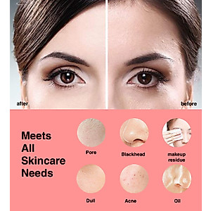 NågraCoola CLIE Facial Cleansing Brush, Waterproof and Rechargeable Electric Face Scrubber for Men & Women, Exfoliating, Massaging, and Cleansing - Pink