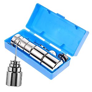 DOITOOL 1 Set Laboratory Slotted Mass Metal Slotted Weights Science Experiment Tools Hanger and Box
