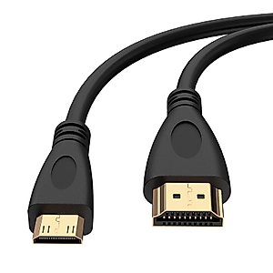 Alitutumao Mini HDMI to HDMI Cable, 4K 60Hz High Speed Camera to Computer TV Adapter Monitor Cord Compatible with Canon PowerShot ELPH EOS Rebel DSLR SL1 SL2 T1i T2i T3 T4i T5 T5i T6 T6i T7 T7i, 5FT