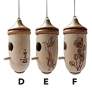 Hummingbird House, 3PCS Wooden Hummingbird Houses for Outside , Hummingbird Houses Wooden Hummingbird House Hummingbird Houses for Outside Hanging, Hummingbird Nest
