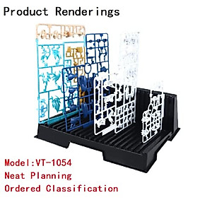 volunt Plastic Parts Shelf,Model Shelf,Placing Rack,Plastic Tool Drawer Storage Container Storage Box, Suitable for Gundam DIY Model Making Accessories of Model Action Figures… (VT-1052)