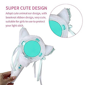 Lightstick Cover,Plush Cartoon Light Stick Covers,Glow Sticks Decorative Cute Protective Cover with Animal Ear Shape for Kpop TXT Concerts,Shows,Performance