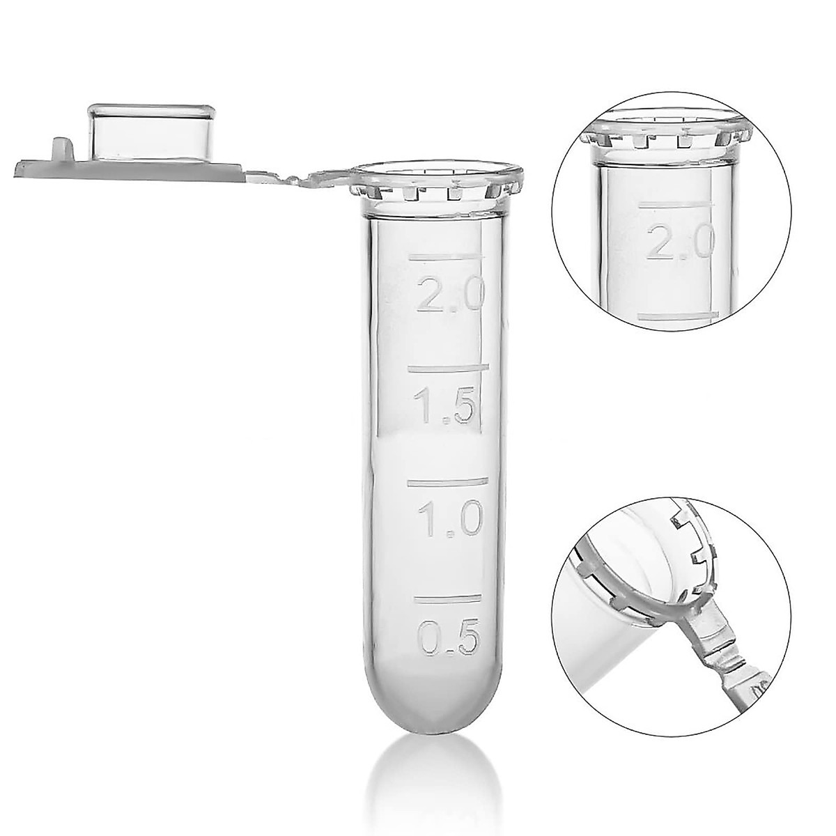 Eldwviz 100pcs 2mL Plastic Vial Tube Sample Storage Container Fragrance Beads Liquid