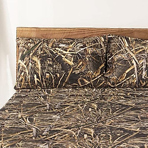 Visi-One Realtree Max-5 Camouflage Bed Sheets - 4 Piece Camo Bedding Queen- Premium Polycotton Super Soft Hunting Sheet Set - Machine Washable Outdoor Bedding Set (Queen Size)