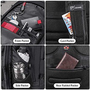 Laptop Backpack, Extra Large 17 Inch Business Travel Backpack with USB Charging Port Earphone Hole, Durable Water Resistant Work Computer Backpack College/High School Bags for Men/Women/Boys