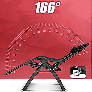 Lightweight Camping Chairs Garden Loungers Folding Chair Deck Chair Recliners,Zero-gravity-locked Terrace Outdoor Lounger Chair with Adjustable Home Chair，with Headrest Support 400lbs ( Color : C )