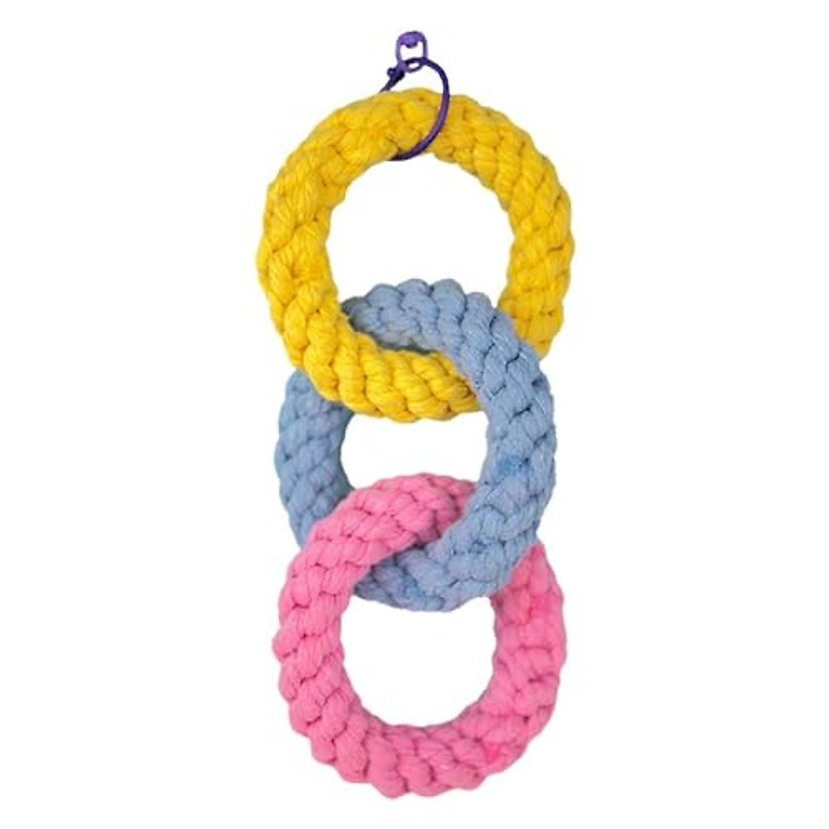 DONGKER Sugar Glider Hanging Climbing Toys,Hanging Three-Ring Swing Cage Toy for Sugar Glider Ferret Hamster Squirrel Chinchilla Parrots Climbing Exercising