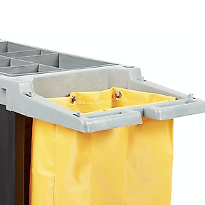 Housekeeping Cart/Lodging Hotel Large Locking Three Shelf Commercial Premium Housekeeping Cart with Hanging Bags Commercial Housekeeping Janitor Cart Cart Cleaning Carts On Wheels Hotel