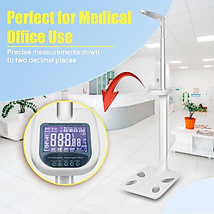 RODIETO Medical Digital Scales, Smart Bluetooth Height and Weight Scale, Professional Physicians Scale with LCD Display, Voice Broadcast, Multifunctional Body Fat Analyzer, BMI Measuring Tool