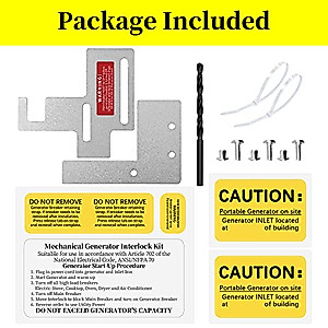 KIWOEN Generator Interlock Kit Compatible with Murray or Siemens 150 or 200 amp Panels. 7/8 to 1 1/4 in Between Main and Generator Circuit Breakers,Safety Manual Lockout Transfer Switch